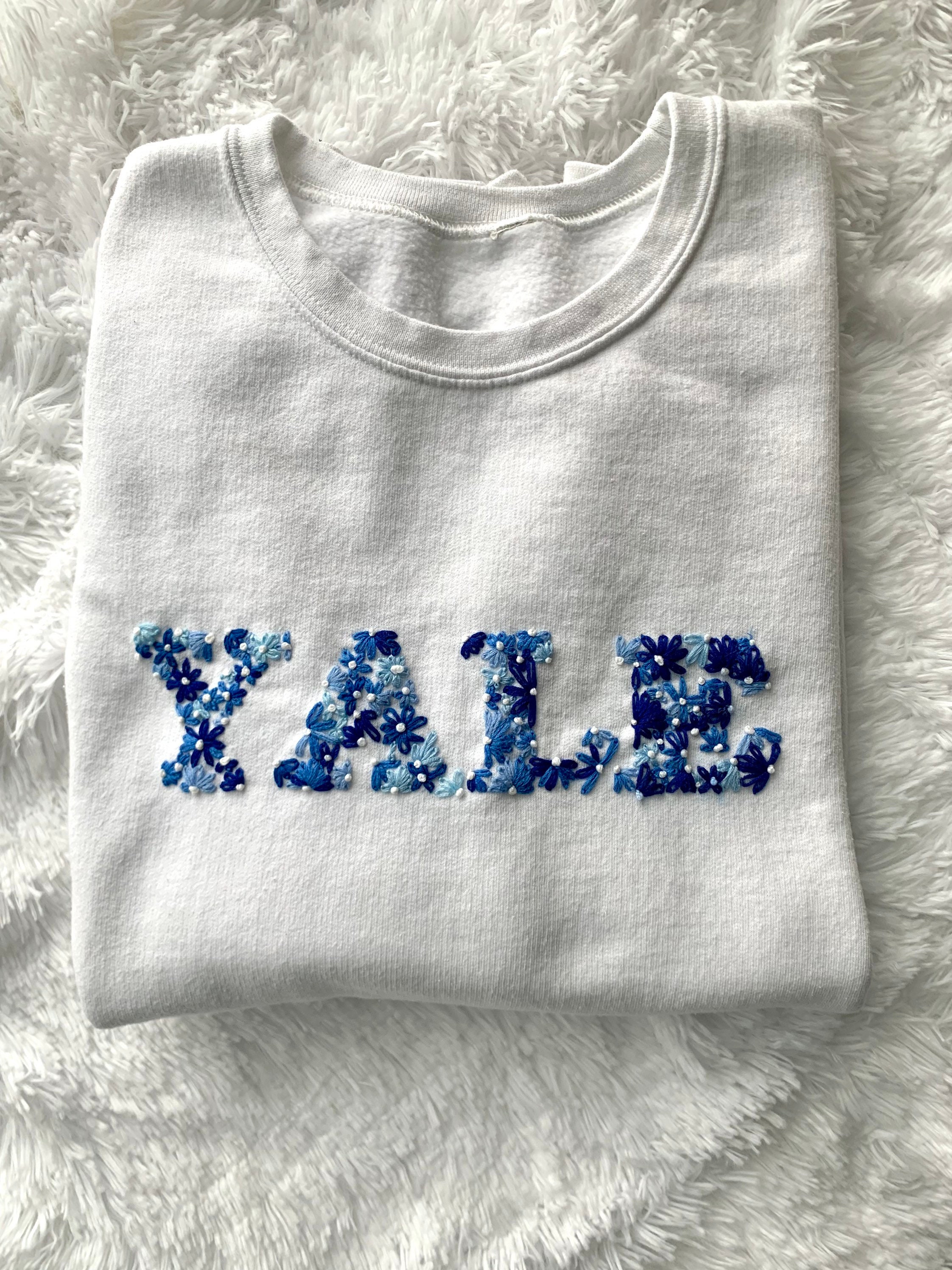 Floral Monogram Initials or Words Custom Hand Embroidered - Etsy