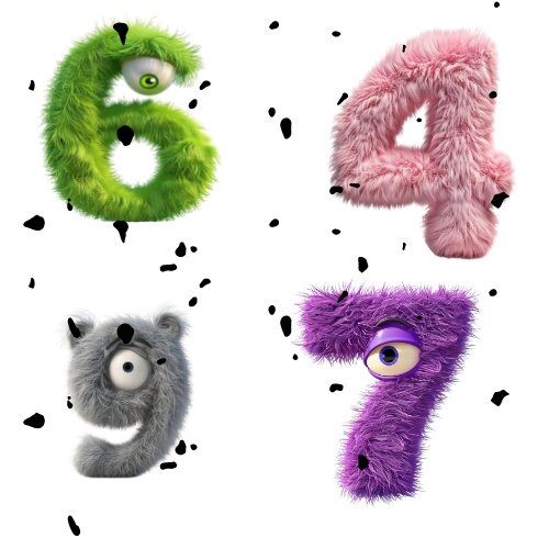 Number 0-9 PNG Clipart Cut File for Cricut, Stickers - Etsy