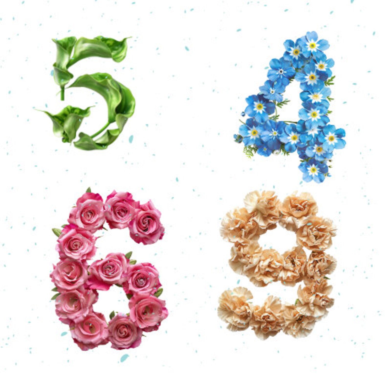 Number 0-9 PNG Clipart Cut File for Cricut, Stickers - Etsy