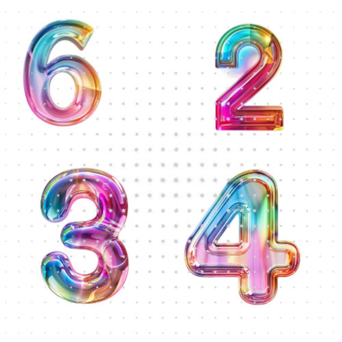 Number 0-9 PNG Clipart Cut File for Cricut, Stickers - Etsy