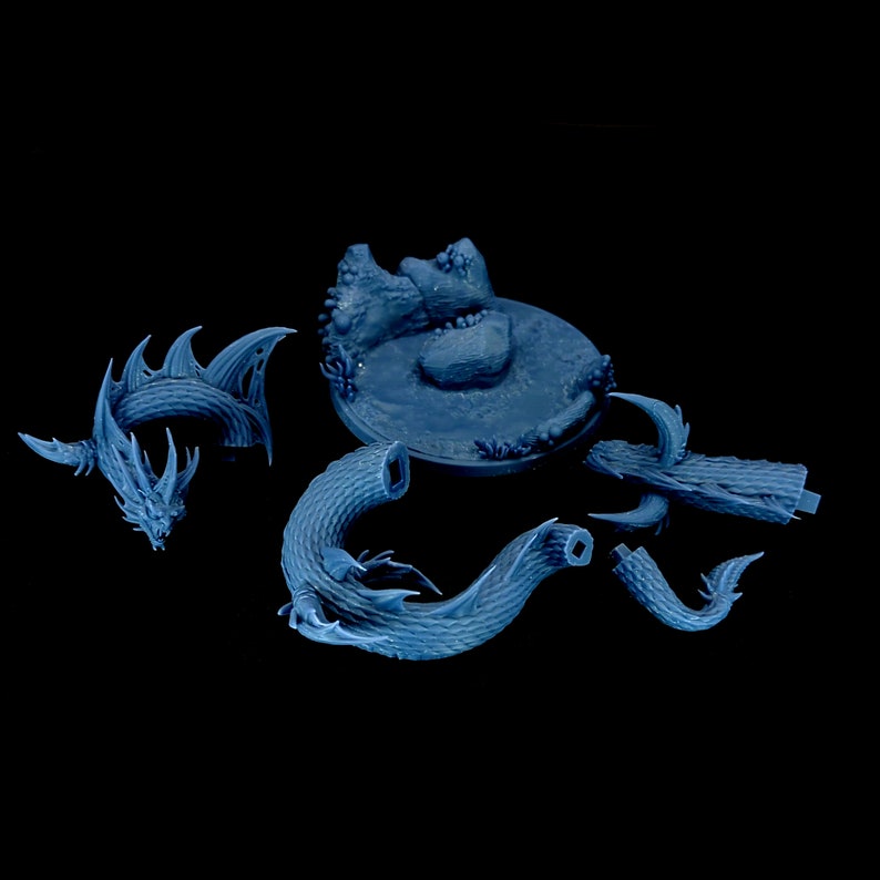Saltwater Naga by Claymore Miniatures Durable Resin, Sea Serpent Water ...