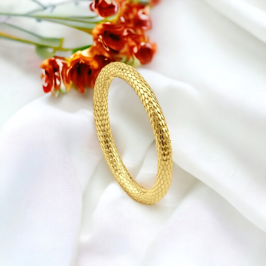 Snake Ring, Snake Wedding Band, Snake Wedding Ring, Snake Skin Textured ...