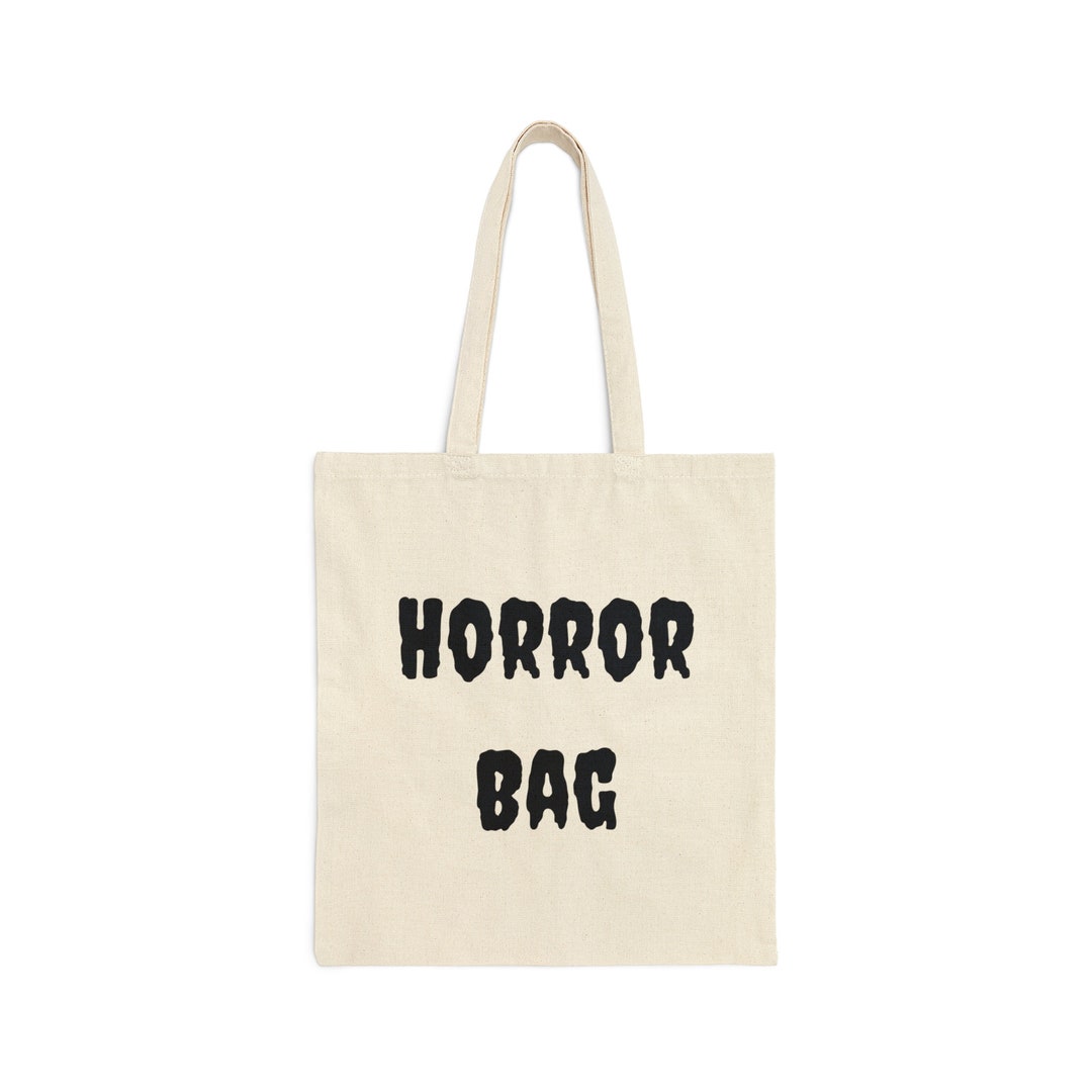 Horror Bag Halloween Tote Bag Halloween Cotton Canvas Tote - Etsy