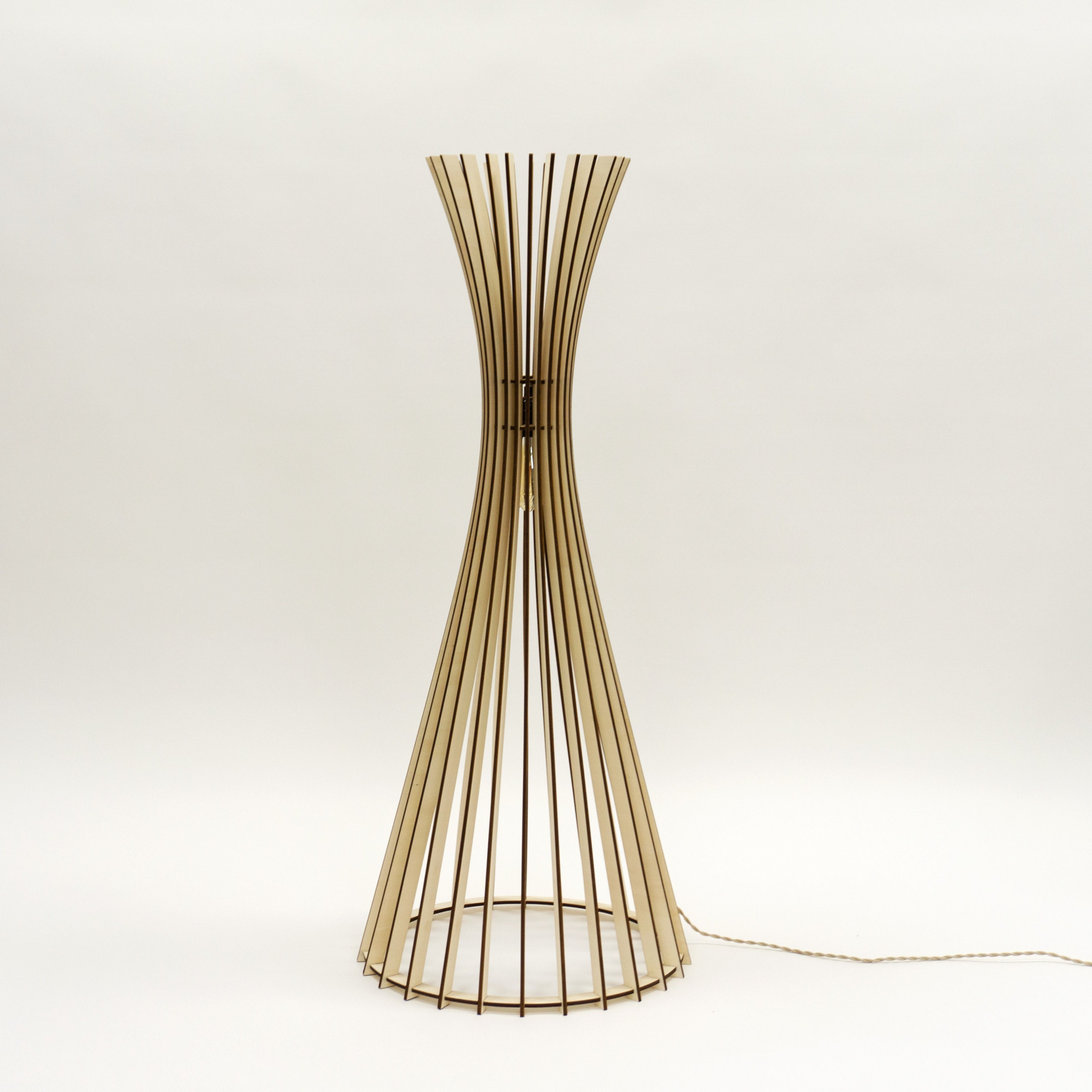 Bohemian Tipi Floor Lamp for Cozy Lighting Ambiance Unique Wooden Floor ...