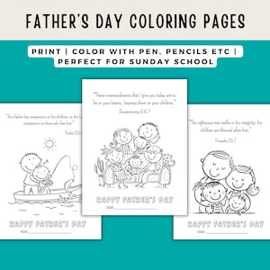 Printable Fathers Day Religious Craft Bible Verse Fathers Day Gift From ...