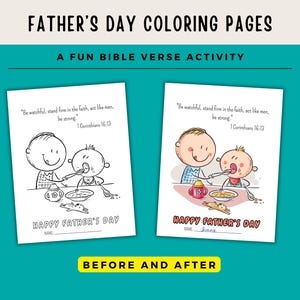 Printable Fathers Day Religious Craft Bible Verse Fathers Day Gift From ...