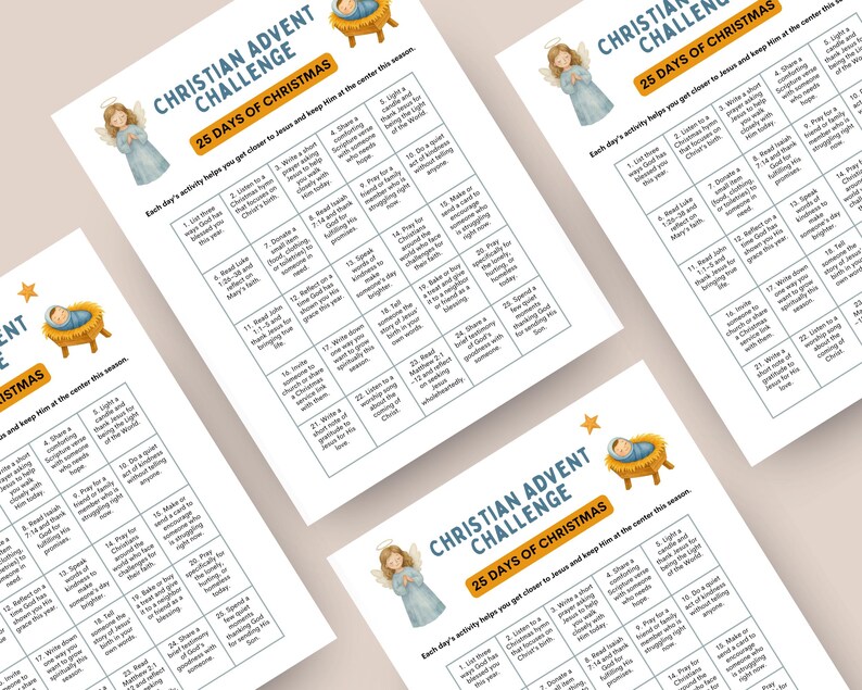 Christian Advent Calendar 2026 With Idea Prompts for Kids Teens, 25 ...