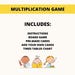 Printable Multiplication Board Game With Multiplication Chart, Fun ...