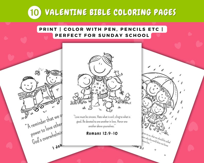 Christian Valentine Bible Coloring Pages, Valentines Christian Bible ...