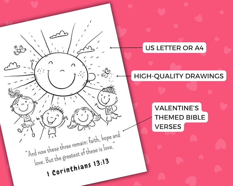 Christian Valentine Bible Coloring Pages, Valentines Christian Bible ...