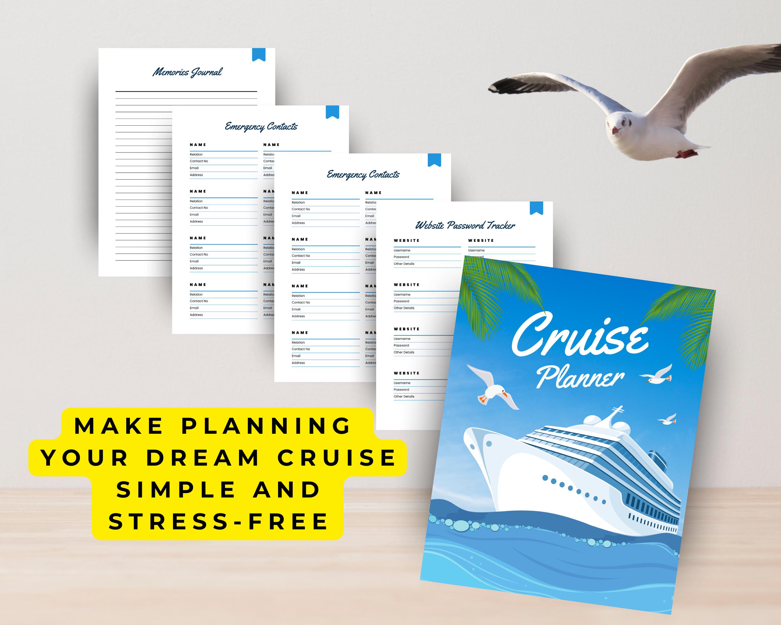 Cruise Planner Printable, Cruise Itinerary & Travel Checklist, Cruise ...
