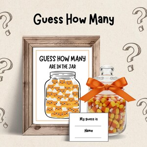 Candy Corn Guessing Game, Guessing Game Printable, Guess How Many ...