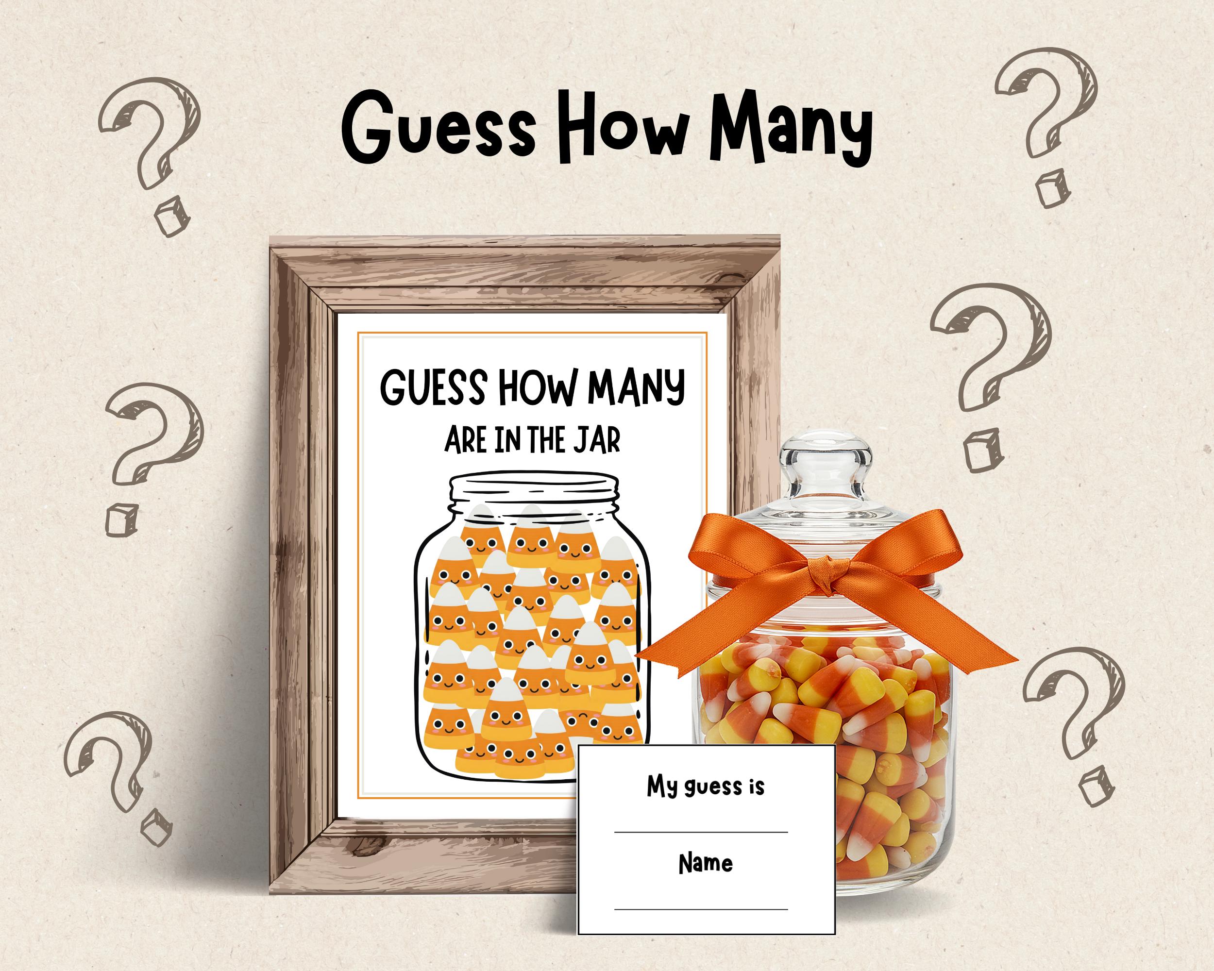 Candy Corn Guessing Game, Guessing Game Printable, Guess How Many ...