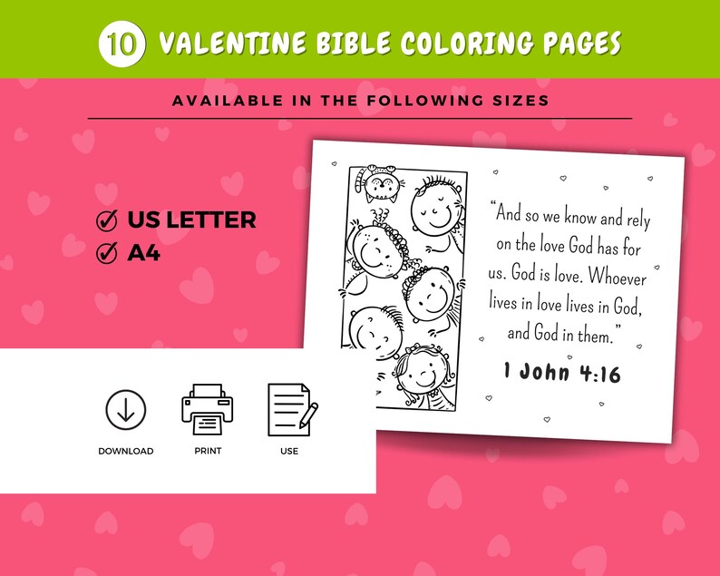 Christian Valentine Bible Coloring Pages, Valentines Christian Bible ...