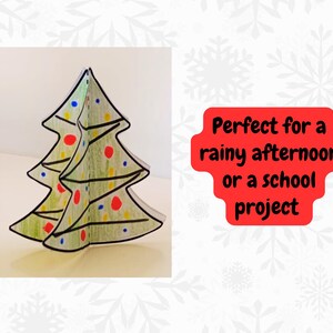 Standing Paper Christmas Tree - Printable Christmas Tree Template - 3D ...