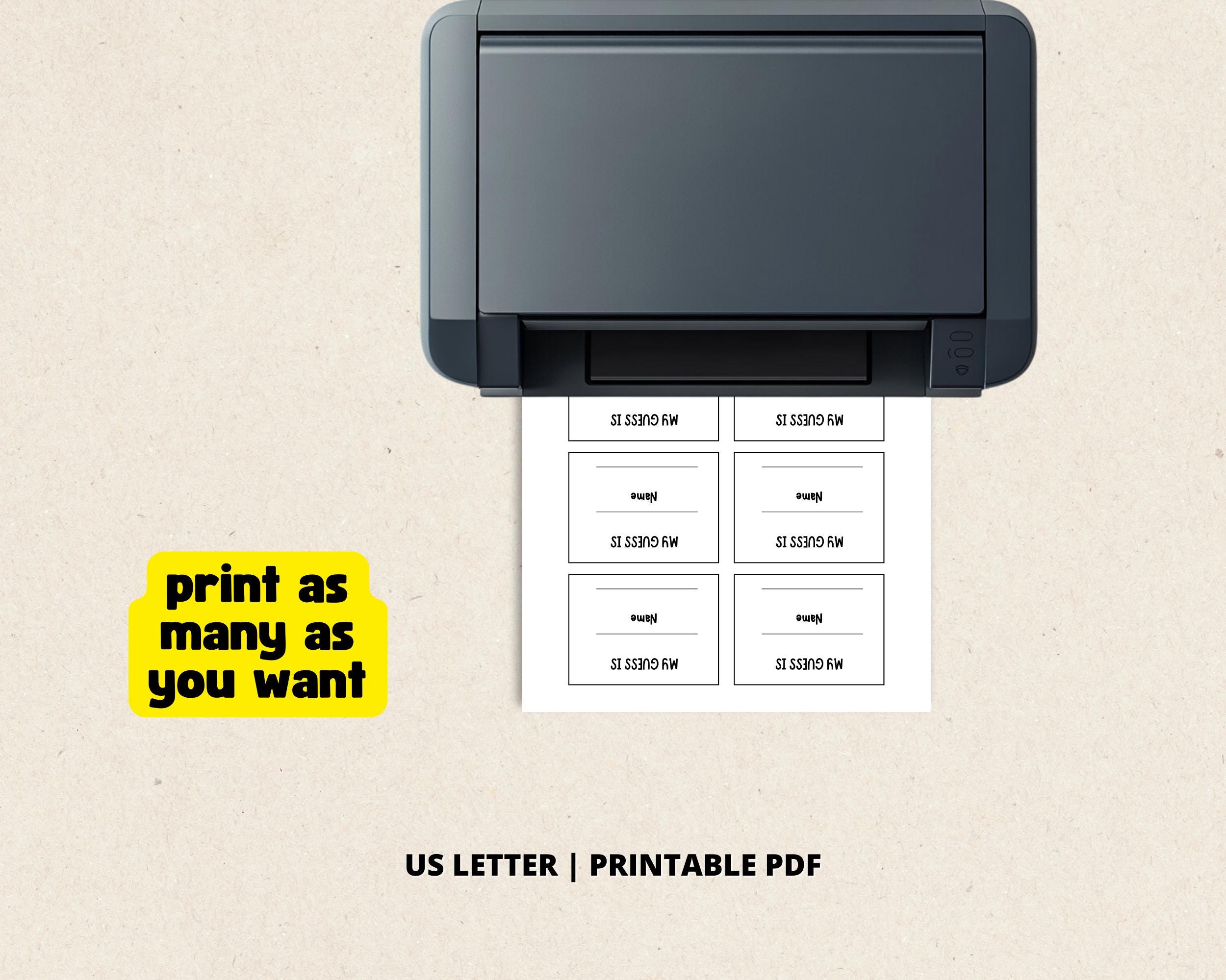 Guess How Many Slips & Sign, Printable Guessing Game Wedding Shower ...