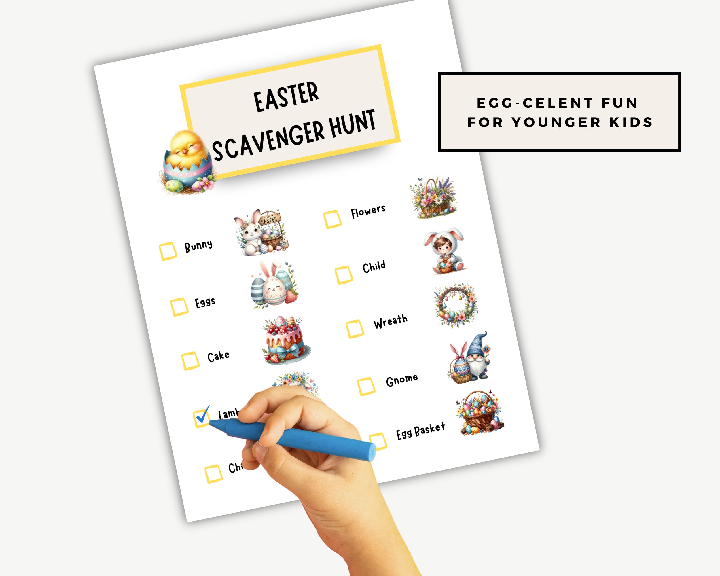 Easter Scavenger Hunt Printable for Kids: Egg-citing Family Fun Instant ...
