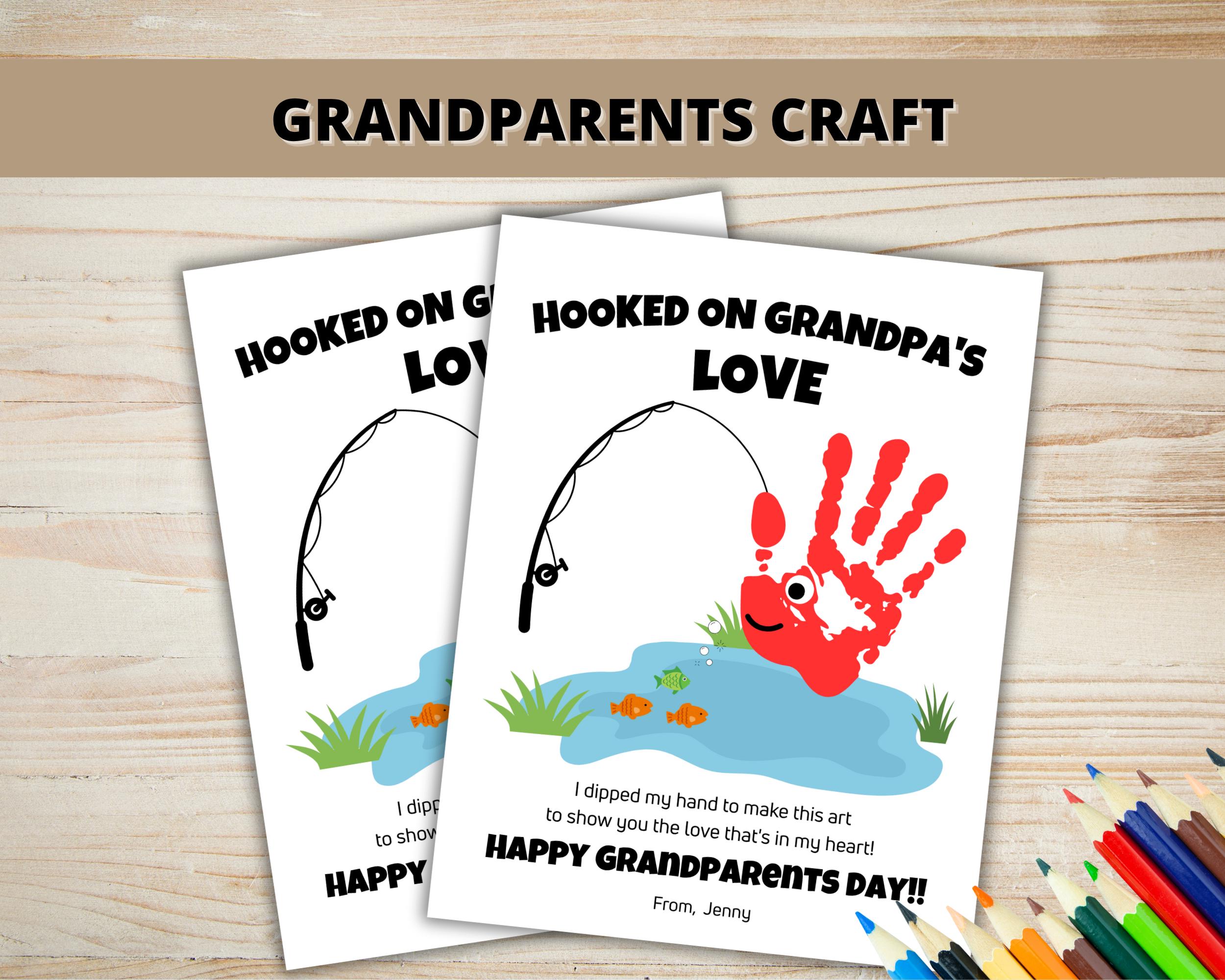 Grandparents Day Handprint Craft Grandparents Day Craft Fishing ...