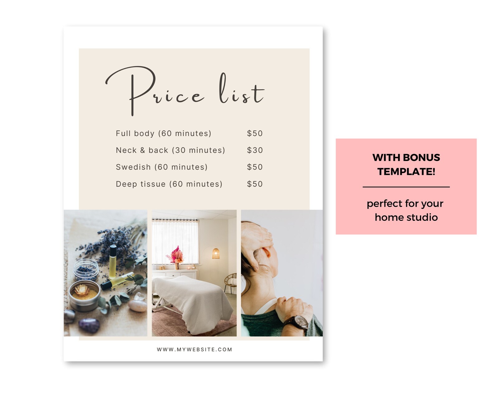 Editable Massage Flyer Templates - Massage Therapist Business Flyer ...