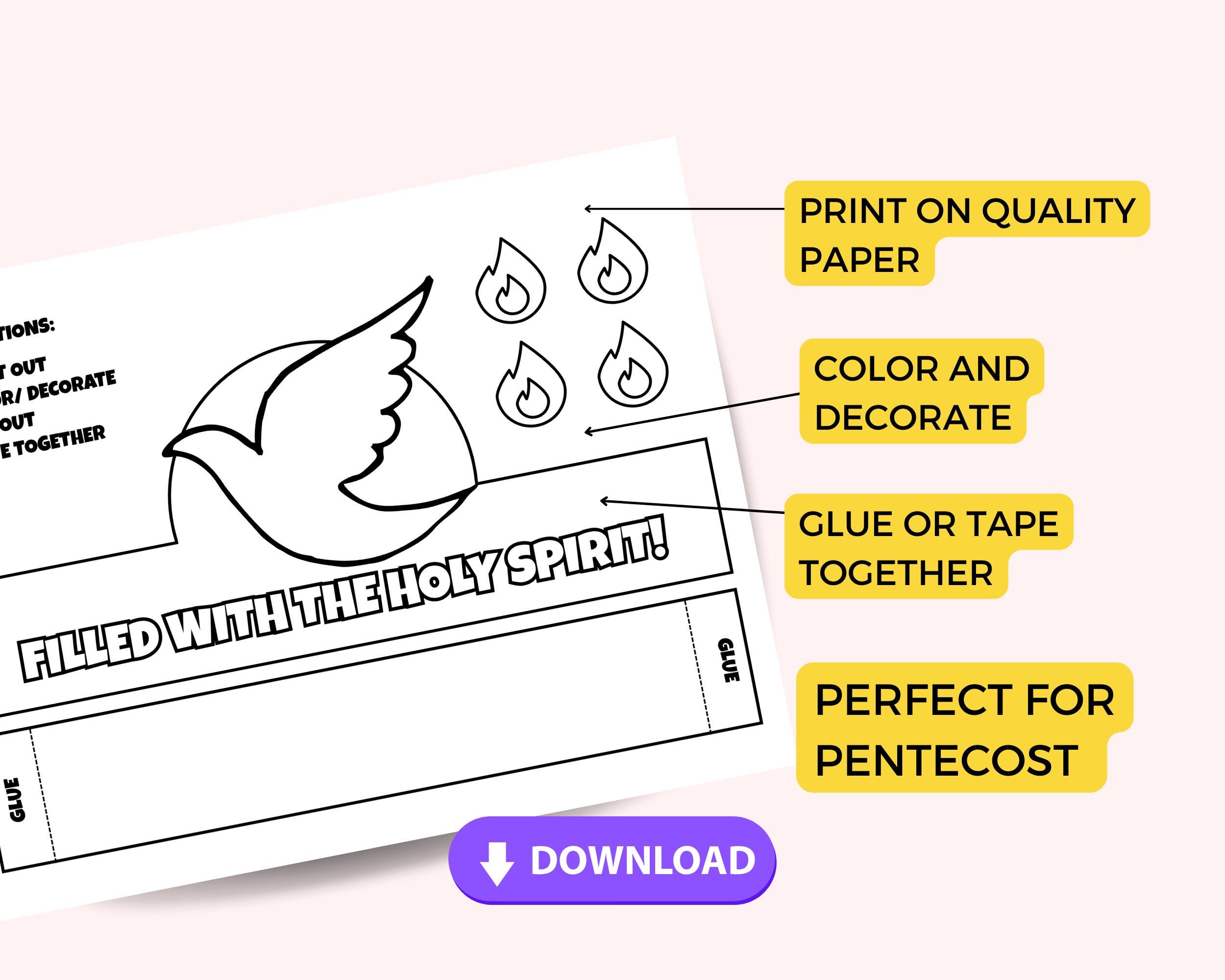 Pentecost Crown Headband Bible Activity for Kids Paper Hat Printable ...