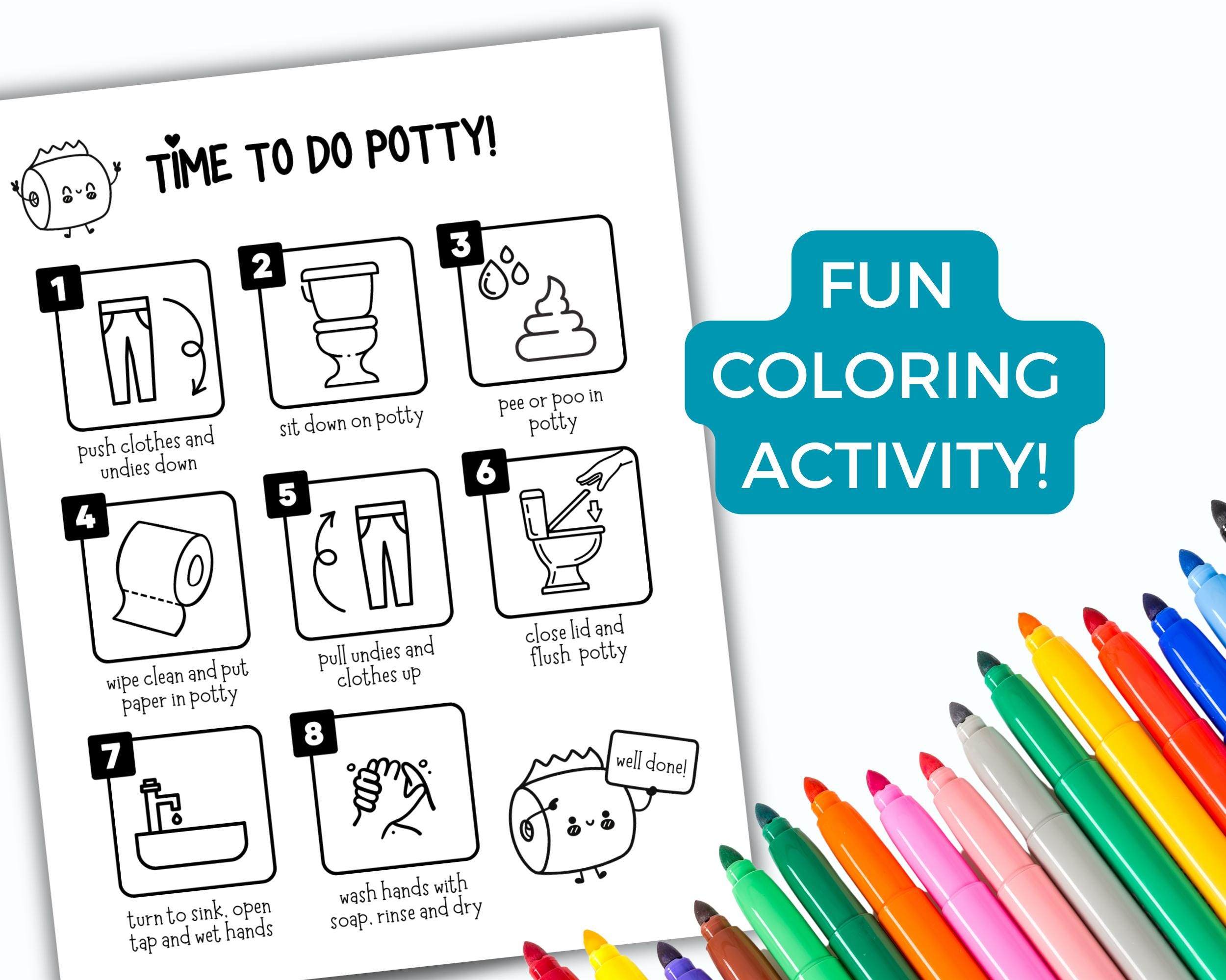 Potty Time Sequence Printable, Potty Training Guide, Potty Training ...