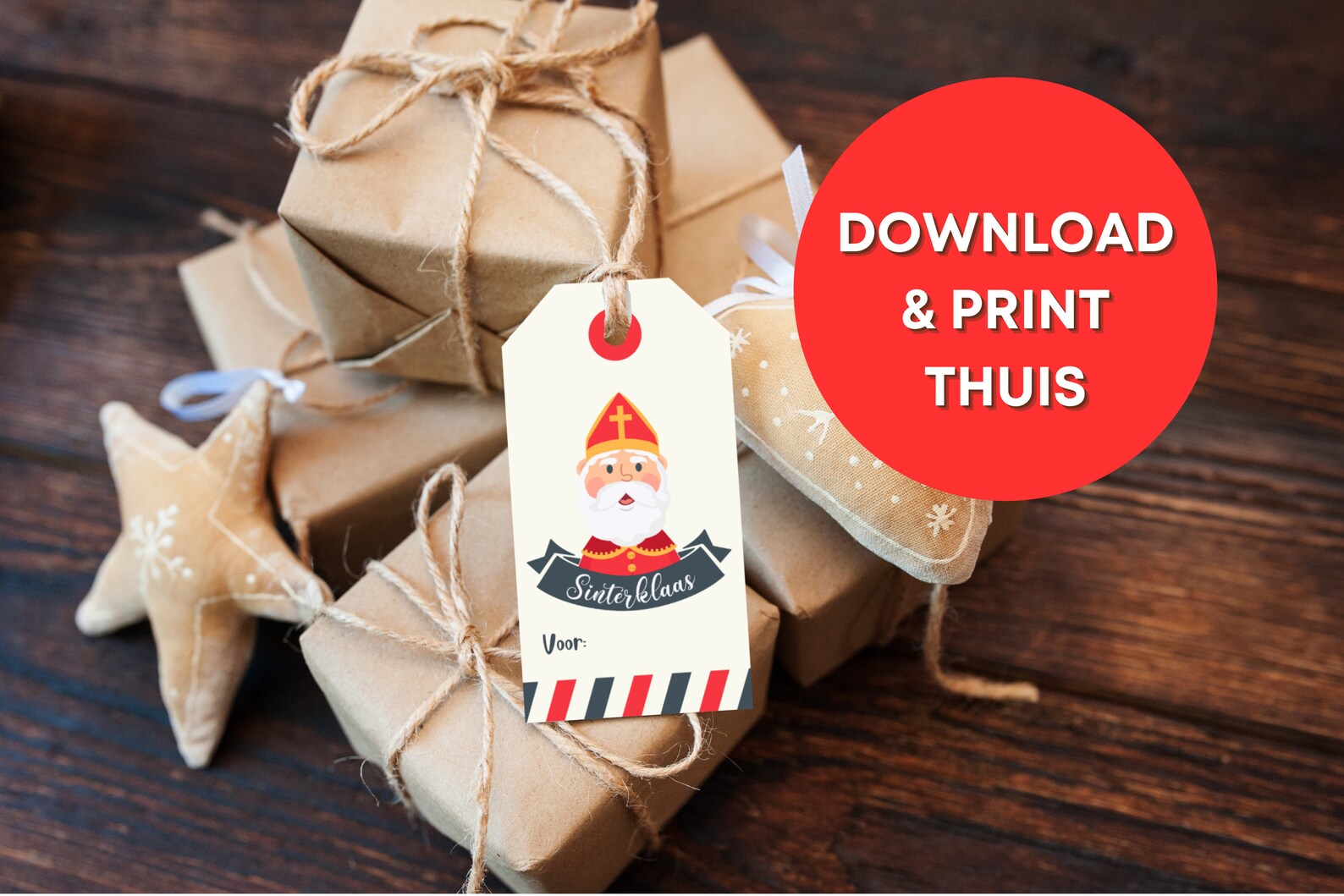 Sinterklaas Cadeau Label Sinterklaas Gift Tag - Etsy