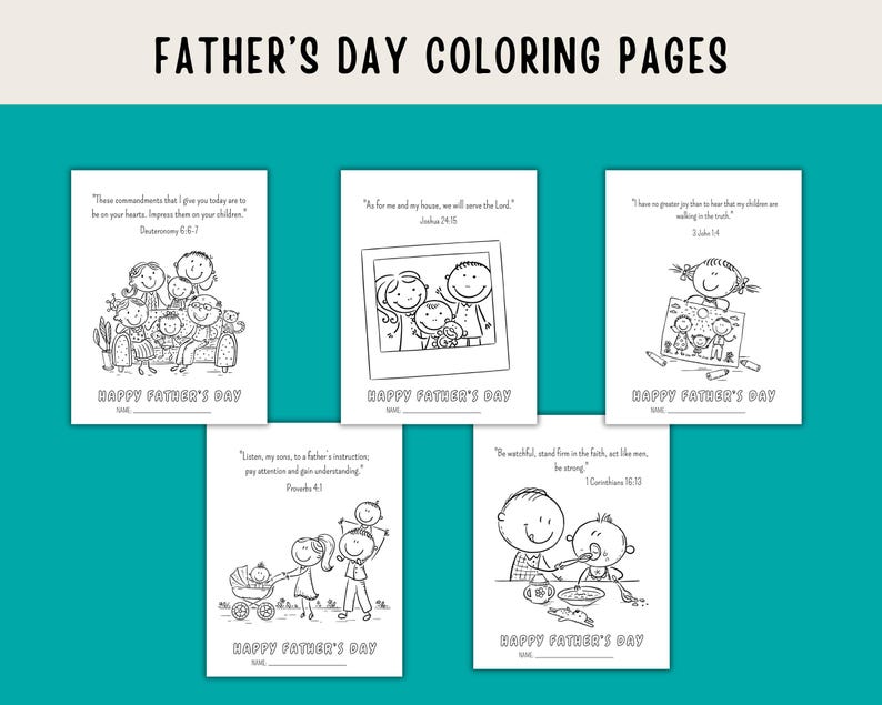 Printable Fathers Day Religious Craft Bible Verse Fathers Day Gift From ...