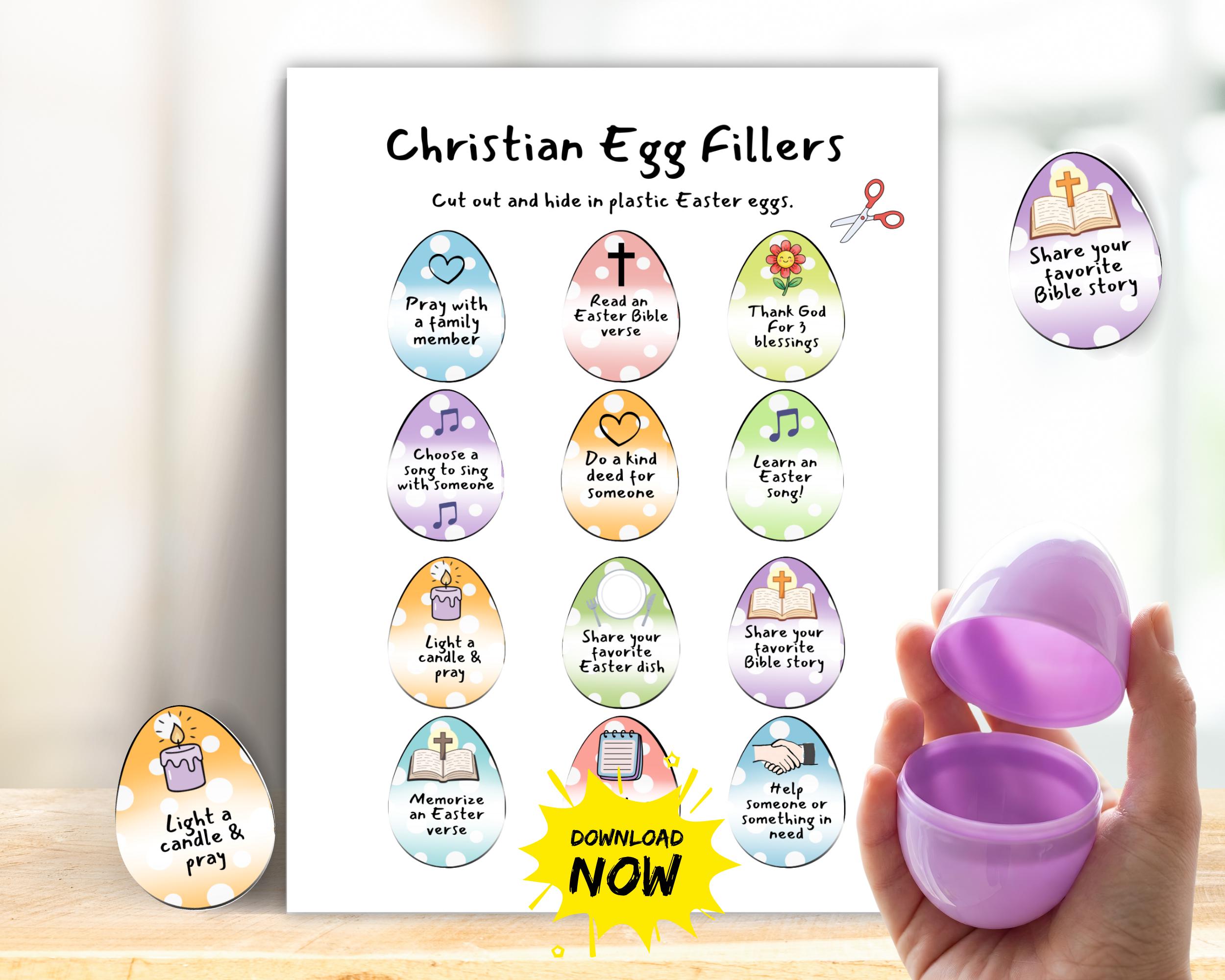 Christian Easter Egg Hunt Printable, Bible Scavenger Hunt, Resurrection ...