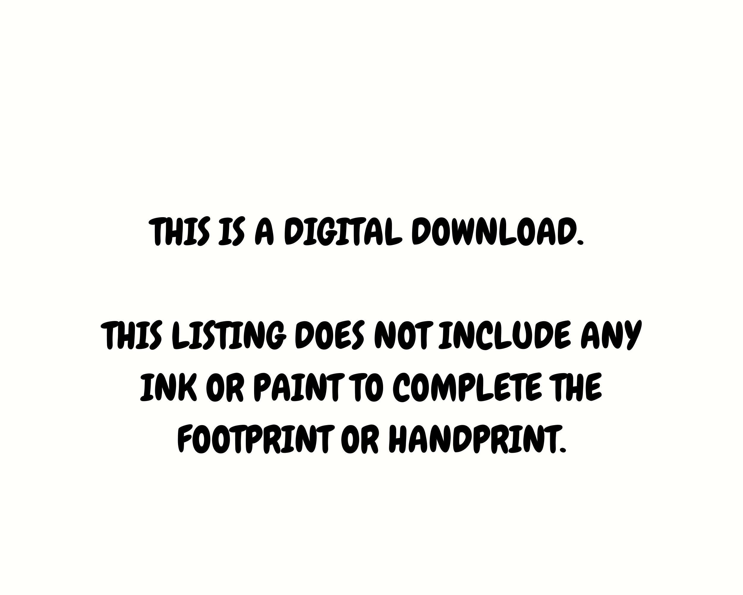 NICU Graduation Footprint Art Template, NICU Baby Keepsake Printable ...
