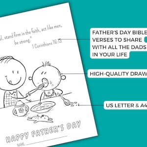 Printable Fathers Day Religious Craft Bible Verse Fathers Day Gift From ...