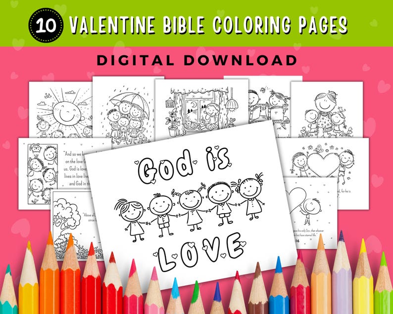Christian Valentine Bible Coloring Pages, Valentines Christian Bible ...