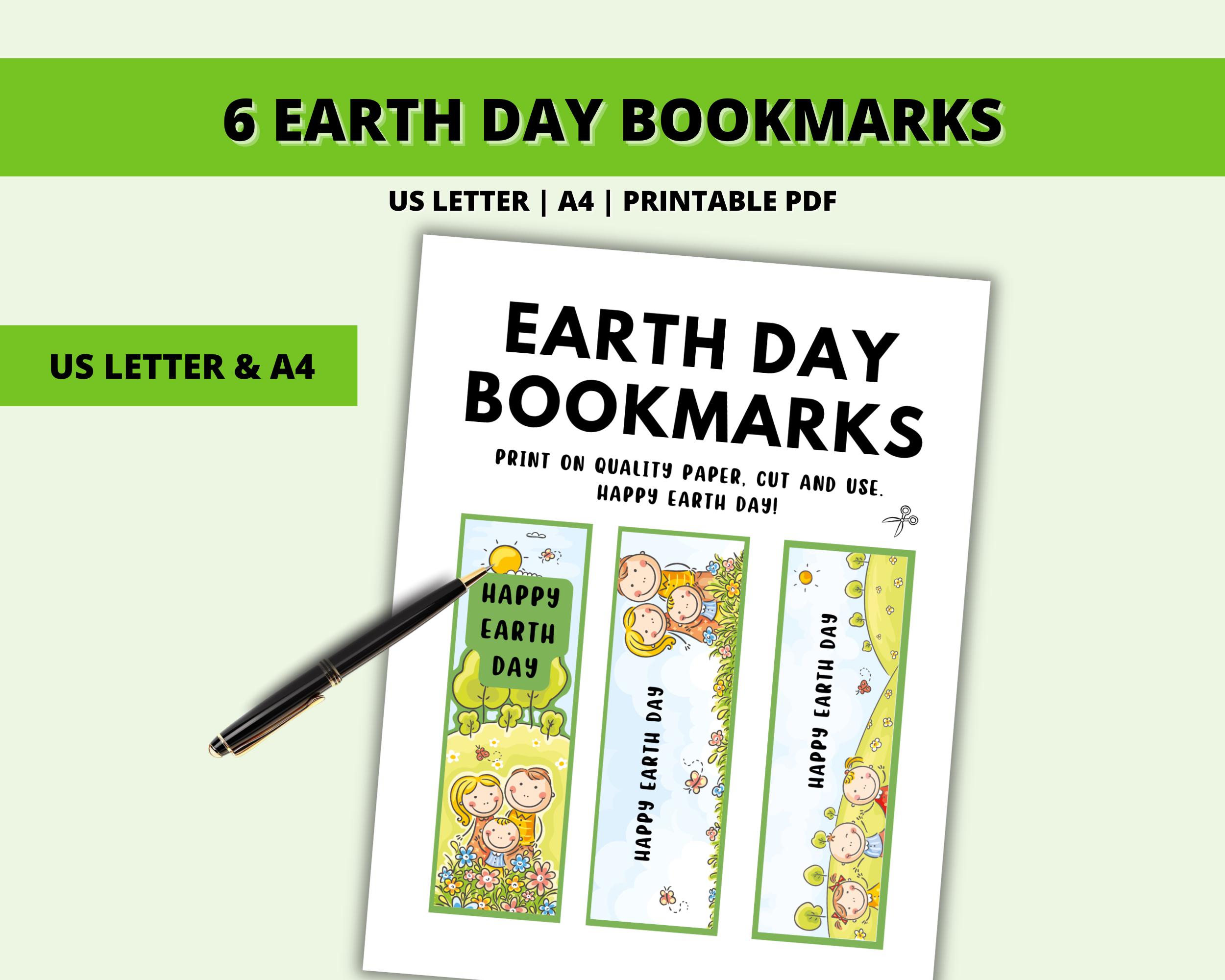 Earth Day Printable Bookmarks, Earth Day Activity Sheets, Earth Day ...