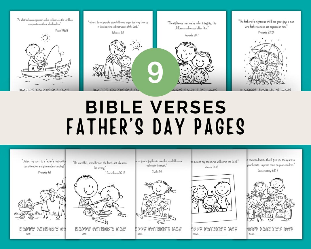 Printable Fathers Day Religious Craft Bible Verse Fathers Day Gift From ...