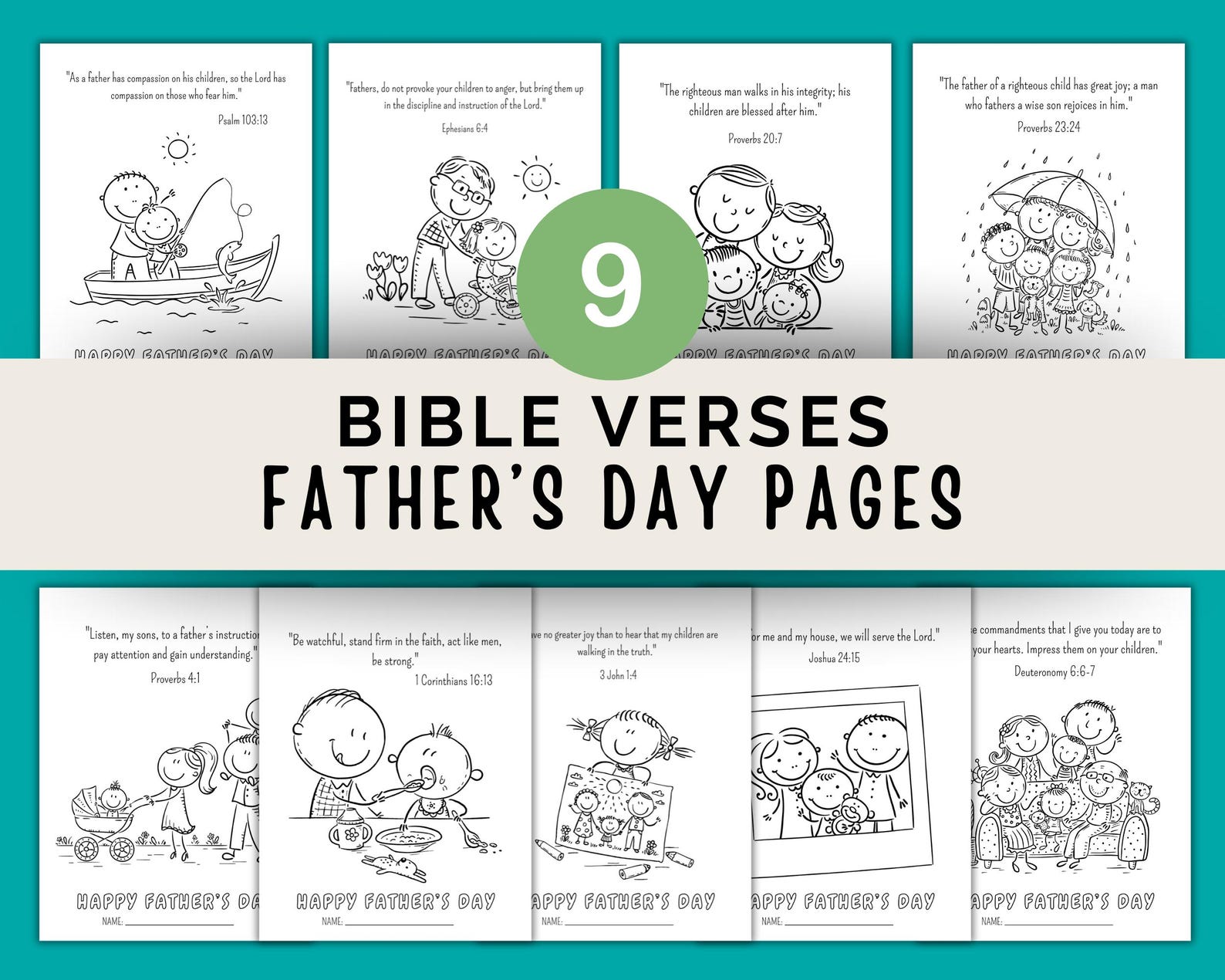 Printable Fathers Day Religious Craft Bible Verse Fathers Day Gift From ...