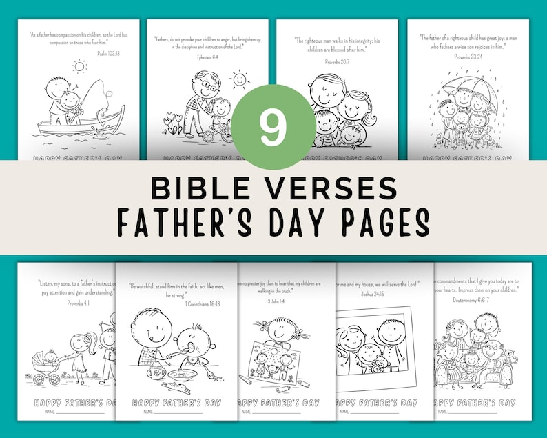 Printable Fathers Day Religious Craft Bible Verse Fathers Day Gift From ...