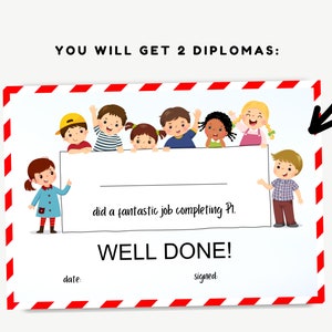 PRINTABLE P1 School Diploma A4 Template PDF Primary School Certificate Template End of Year ...
