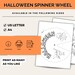 Spinner Wheel Halloween Coloring Activity, Halloween Class Crafting ...