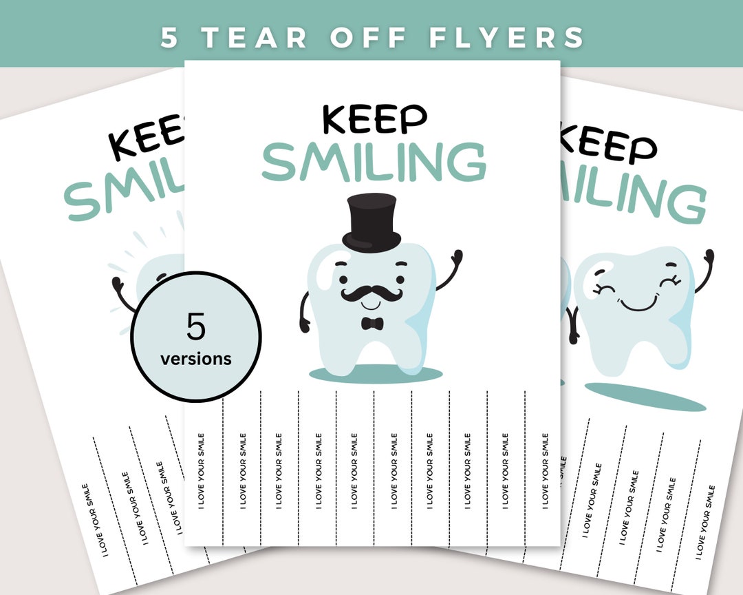 Kids Dental Office Decor - Motivational Dentist Printable Art & Tear ...