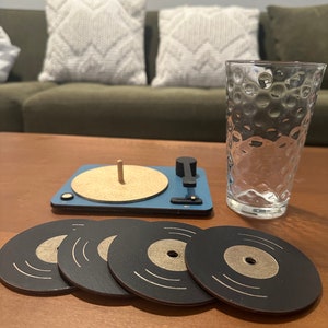Vintage Record Player Coaster Set, Retro Record Player Home Decor - Etsy