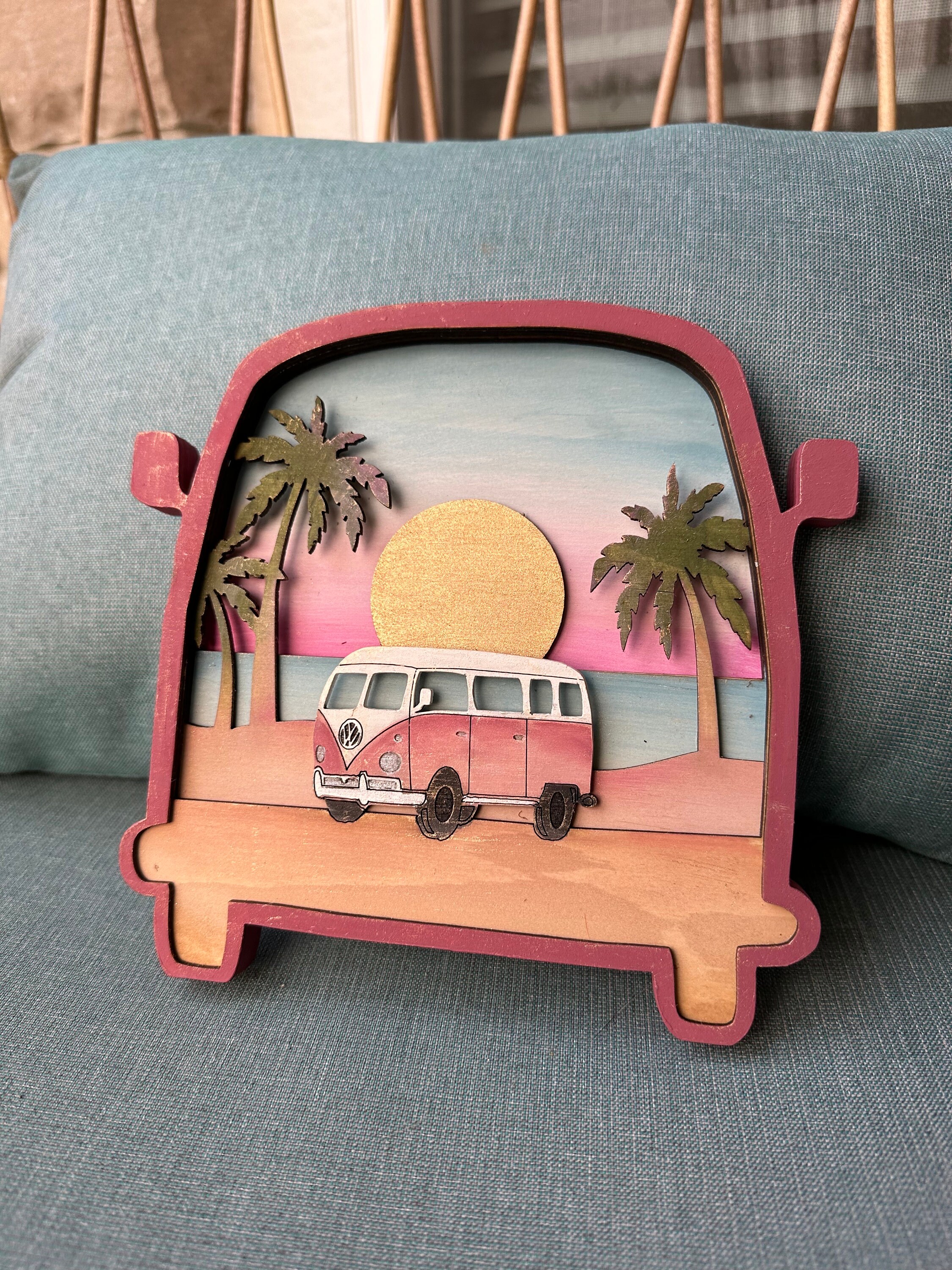 Layered VW Bus Set SVG Laser Cut File Glow Forge Laser File - Etsy Hong ...