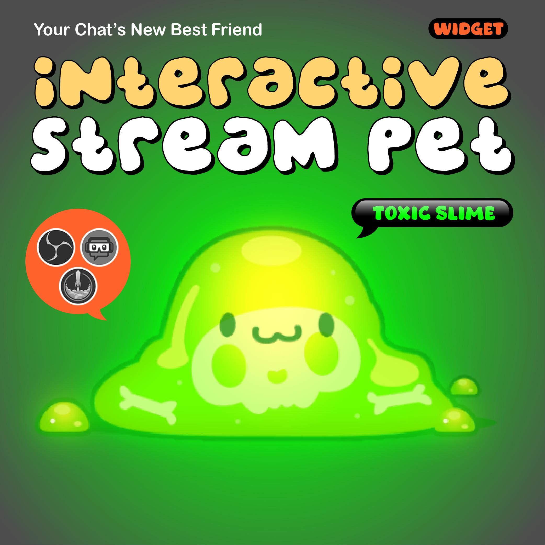 Toxic Slime Stream Pet Overlay | Interactive Animated Virtual Pet for ...