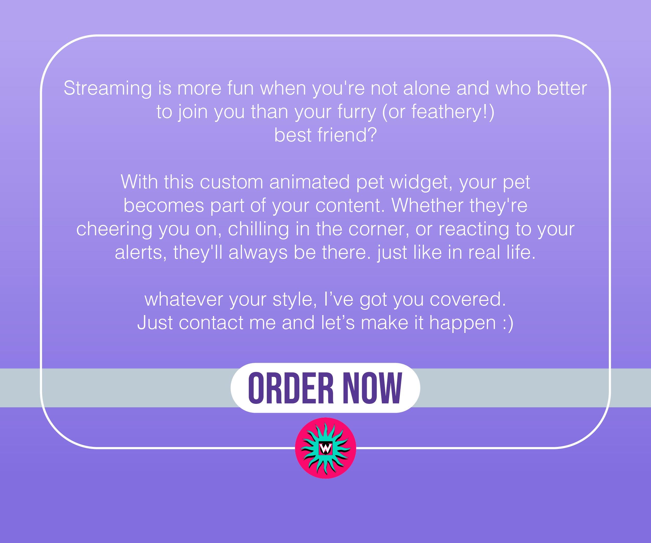 Custom Animated Pet Widget Overlay for OBS, Streamlabs, Streamelements ...