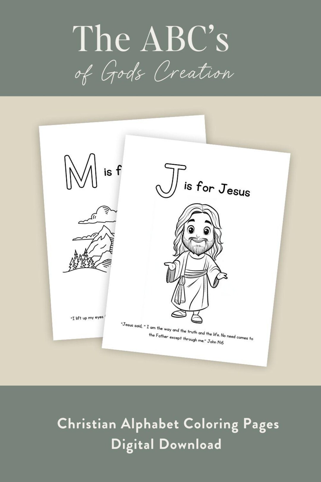 The Abcs of Gods Creation Christian Alphabet Coloring Pages Bible Verse ...