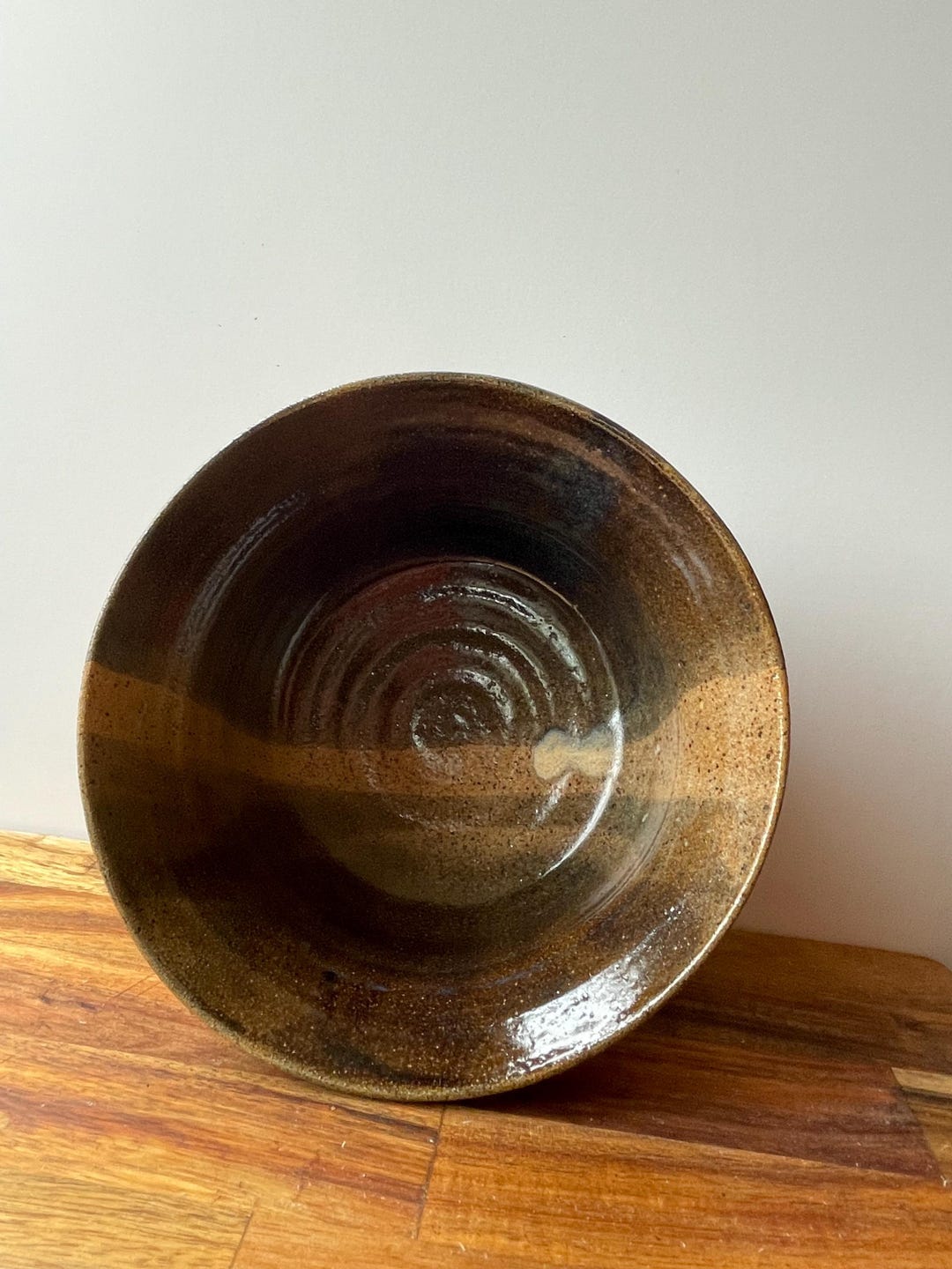 Large Brown Serving Bowl - Etsy