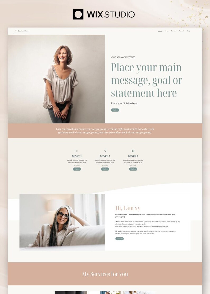 Wix Studio Website Template, Wix Template - Life and Business Coach ...