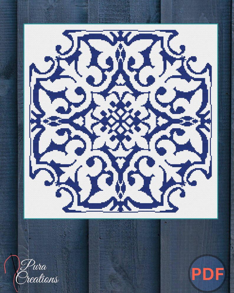Moroccan Tiles Cross Stitch Pattern. Digital PDF Cross Stitch Pattern. - Etsy