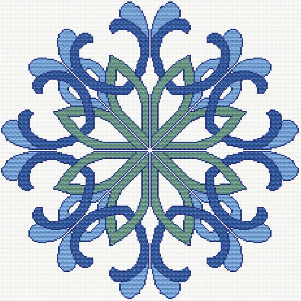 Celtic Flower Medallion Cross Stitch Pattern: Knot Design (PDF) - Etsy