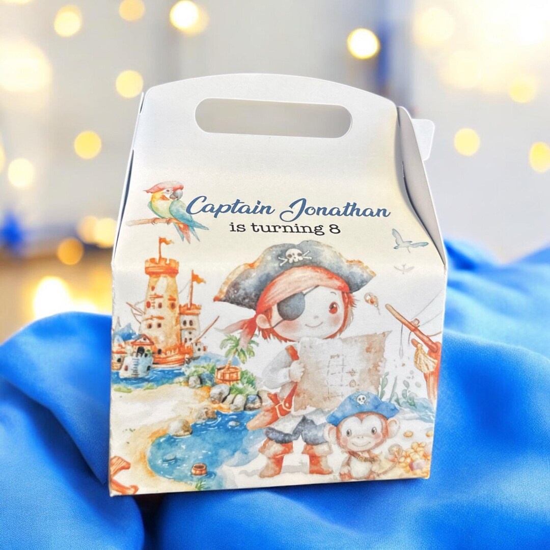 Pirate Theme Favor Box: Captain Birthday Party Goodie Box - Etsy