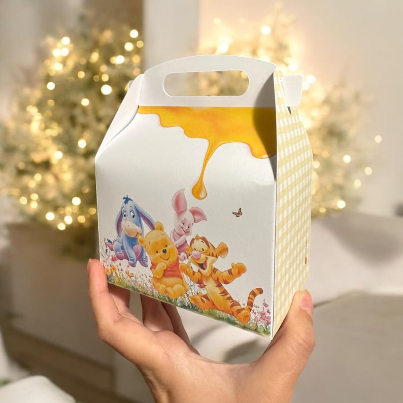 Winnie the Pooh Party Favor Box: Classic Birthday Almond Bag - Etsy