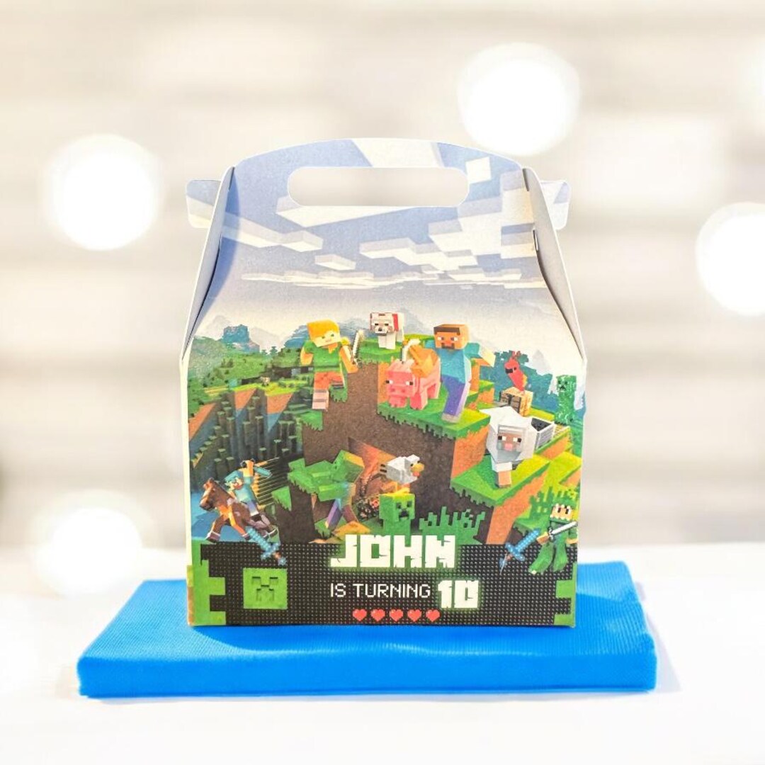 Personalized Pixel Game Party Favor Box: Kids Birthday Candy Box - Etsy